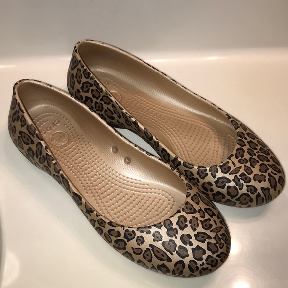 CROCS | Shoes | Crocs Womens Kadee Animal Print Rubber Flats | Poshmark